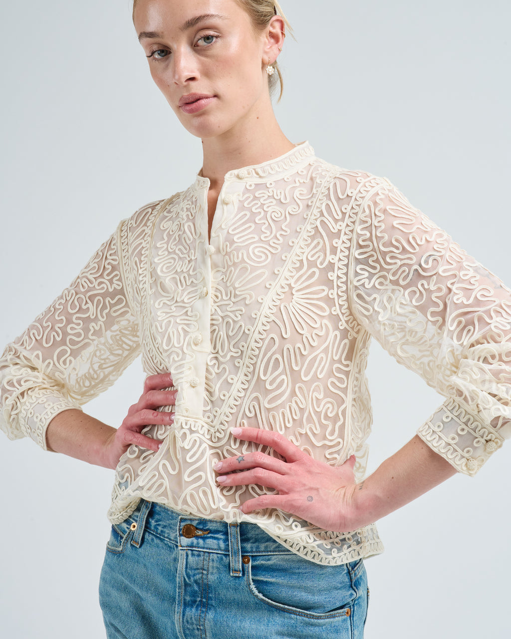Ulla Johnson Esme Blouse Ivory – scarpa