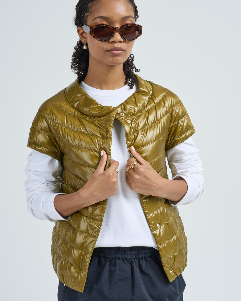 Herno Iconico Emilia Nylon Ultralight Cap Slv Verde Acido – scarpa