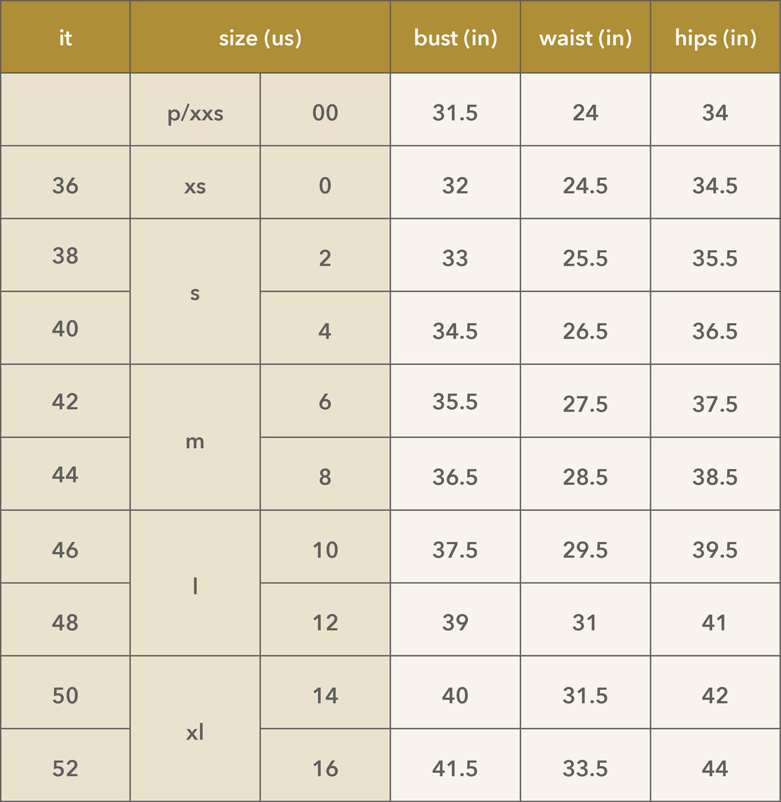 italian apparel size guide – scarpa