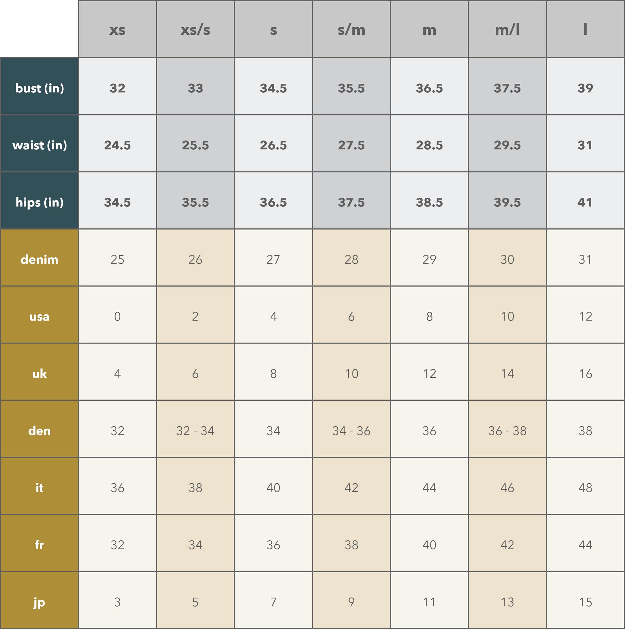 clothing size guide – scarpa