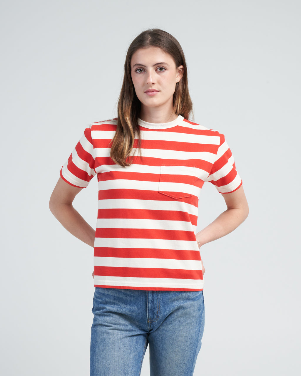 Girls Of Dust Pocket Tee Red Stripe – scarpa