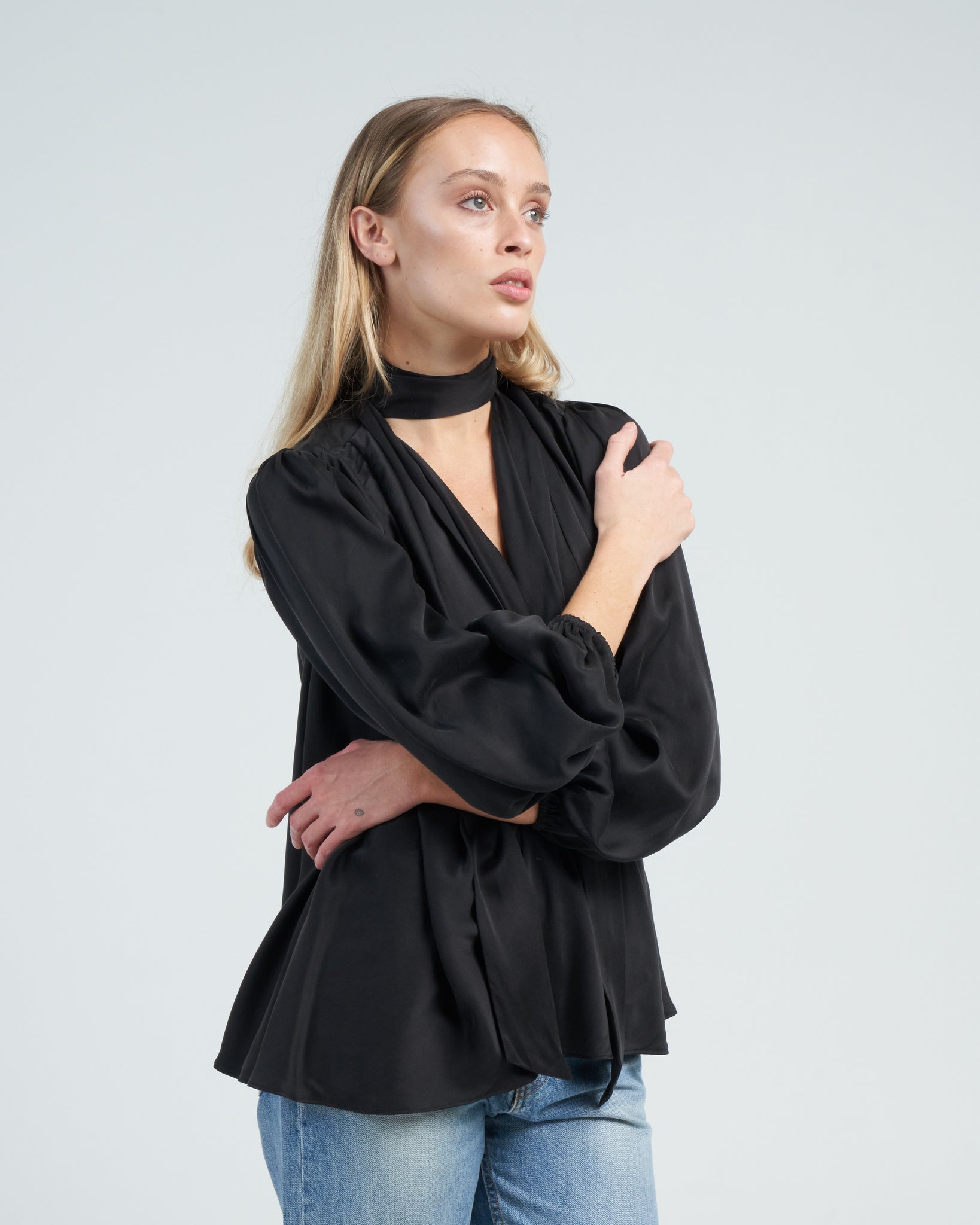 Zimmermann Silk Billow Blouse Black – scarpa